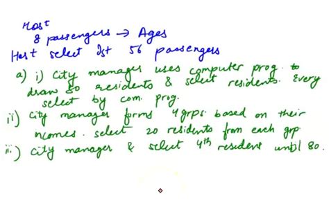Solved A A City Manager Wants To Poll Residents About A Park Renovation Which Of The