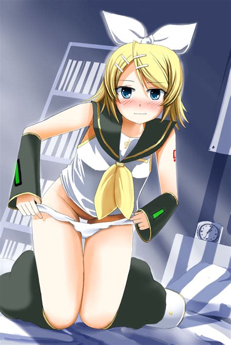 Rule 34 Artist Request Bed Blonde Hair Blue Eyes Blush Clock Detached Sleeves Female Hair