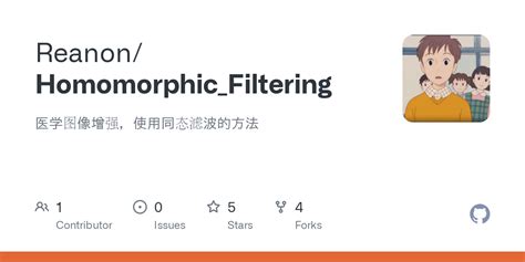 GitHub Reanon Homomorphic Filtering 医学图像增强使用同态滤波的方法