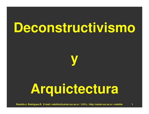 Pdf El Deconstructivismo En Arquitectura Dokumen Tips
