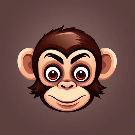 Premium Ai Image Monkey Face Clipart