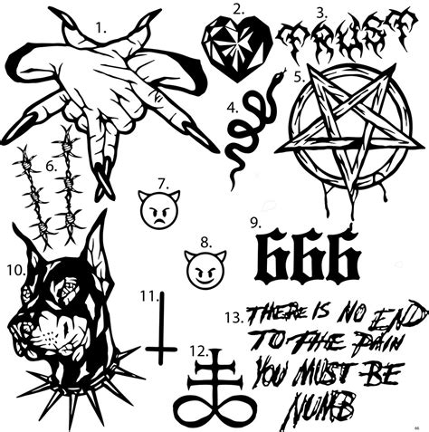 Occult Tattoo Flash Sheet
