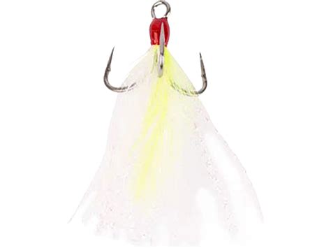 Mustad Alphapoint In Line Feathered Triple Grip Hook 1 Chartreuse 2pk