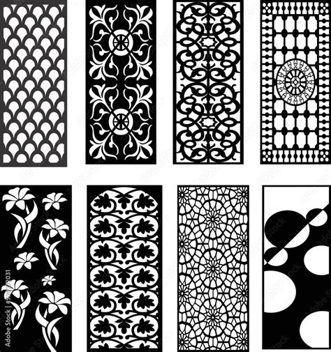 Jali Design For Graphic And CNC Router Geometric Laser Cutting Vector Pattern Stock Vector
