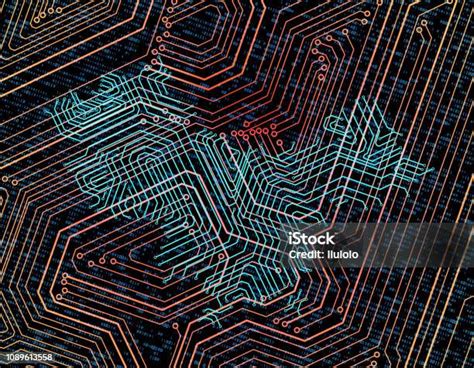 전자 네트워크 기술 데이터 전송 및 저장 회로 기판 구성 중국 지도 3차원 형태에 대한 스톡 사진 및 기타 이미지 3차원 형태 Cpu 가상현실 Istock
