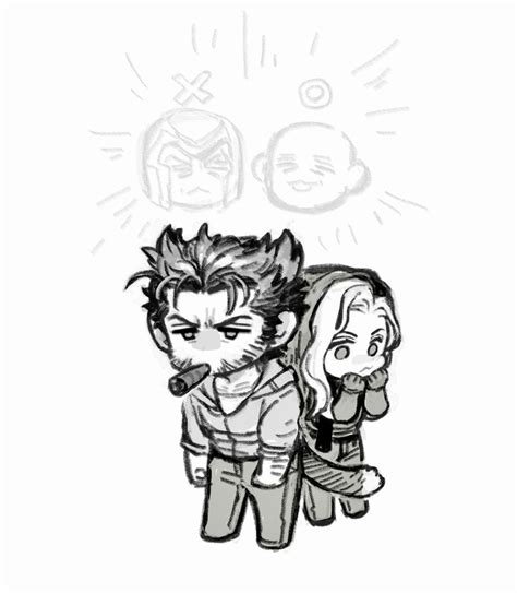 Wolverine Rogue Magneto And Charles Xavier Marvel And 2 More Drawn