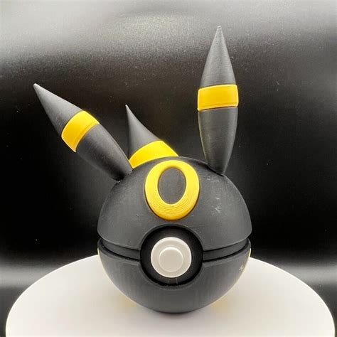 Umbreon Ball 3d Printed Pokemon Display Pokeball Collection 4850097823