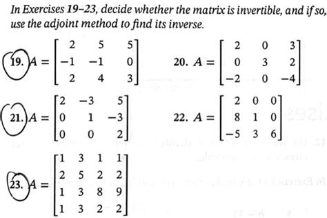Solved In Exercises 19 23 Decide Whether The Matrix Is Chegg Com