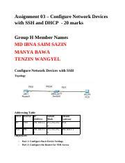 Master SSH DHCP Configuration For Network Devices Course Hero