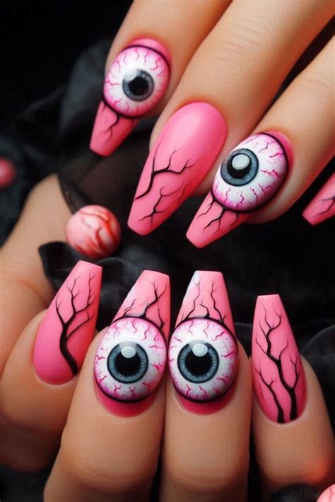15 Pretty Pink Halloween Nails Youll Obsess Over
