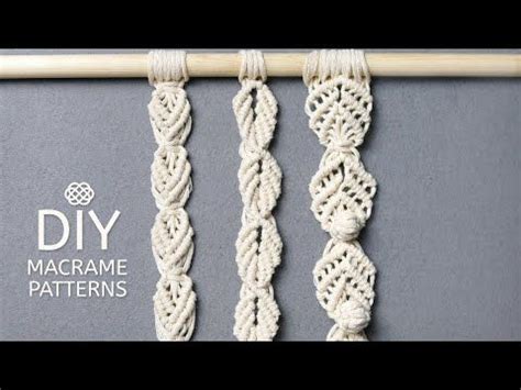 LEAF CHAIN PATTERNS FOR YOUR MACRAME PROJECTS YouTube Free Macrame Patterns Macrame