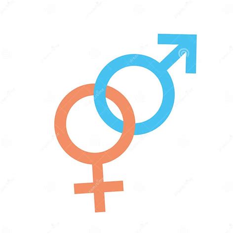 Sex Relationships And Genders Icon Interconnected Male And Female Symbol Stock Illustration