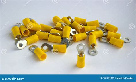 Electrical Crimp Terminal Connector Metal Terminals Isolated On White Background Royalty Free