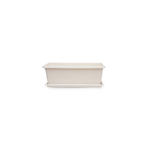 White Rectangle Plastic Pot R8 Online Pots And Vases