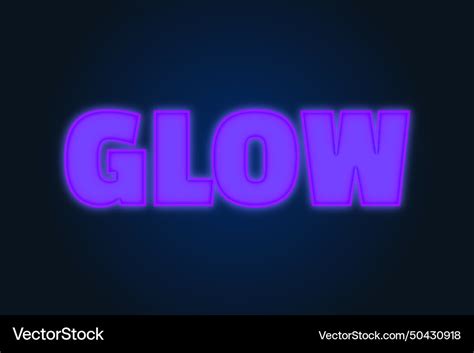 Glow Editable Text Effect Royalty Free Vector Image Glow Editable Text Effect Royalty Free Vector Image