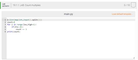 Answered 19 1 Lab Count Multiples Write A… Bartleby