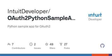 GitHub IntuitDeveloper OAuth PythonSampleApp Python Sample App For OAuth