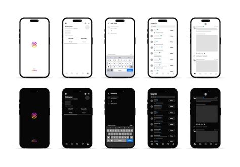 Premium Vector | Thread mockup Set screen social media and social media interface Social media ...