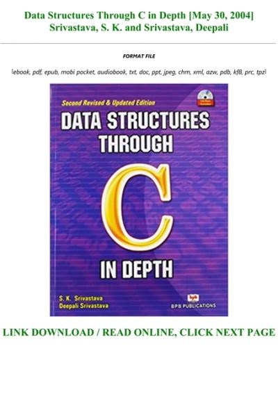 Download Pdf Data Structures Through C In Depth May 30 2004 Srivastava S K And