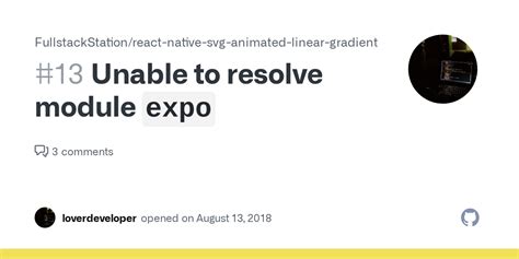 Unable To Resolve Module `expo` · Issue 13 · Fullstackstationreact Native Svg Animated Linear