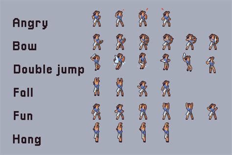 3 Character Sprite Sheets Additional Animation Set CraftPix Net