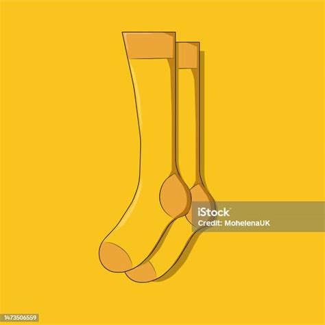 벡터 일러스트 레이 션 평면 디자인 다채로운 양말입니다 섬유 따뜻한 옷 양말 쌍 귀여운 장식 양모 겨울 의류 스포츠 시즌 컬렉션