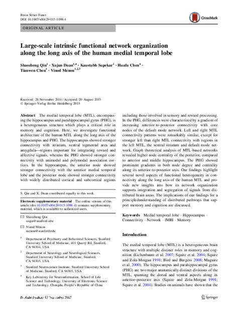 Pdf Large Scale Intrinsic Functional Network Organization Along The