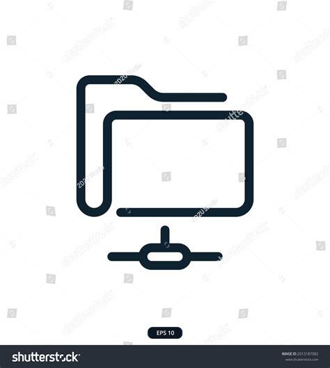 Folder Icon Network Technology Vector Icons Stock Vector Royalty Free