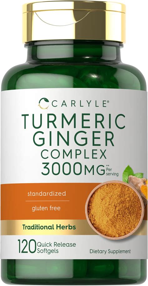 Carlyle Turmeric And Ginger Supplement 3000 Mg 120
