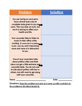Problem Solving In Workplace By Adapted Teaching Resources TPT