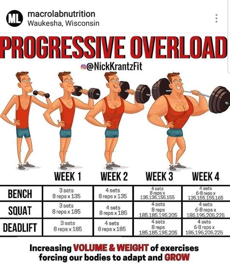 Progressive Overload Gym Workout Tips Weight Training Workouts