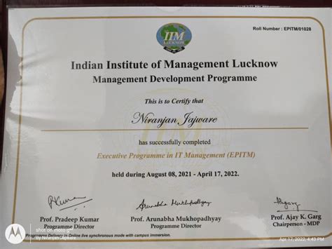 niranjan jajware on linkedin continuouslearning iimlucknow 36 comments
