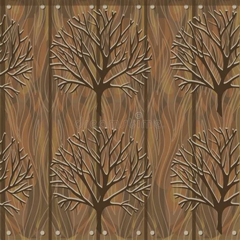 Vector Wooden Seamless Texture With Trees Stock Vector Illustration Of Build Floor