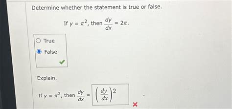 solved determine whether the statement is true or false if