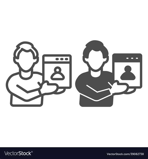 Man Web Designer With Presentation Of Site Project