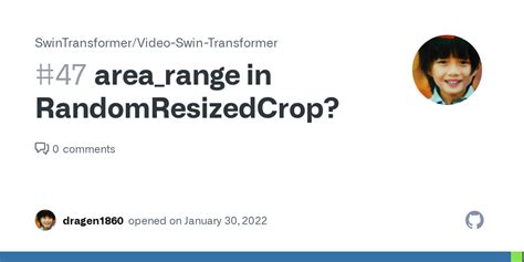 Area Range In Randomresizedcrop · Issue 47 · Swintransformer Video Swin Transformer · Github