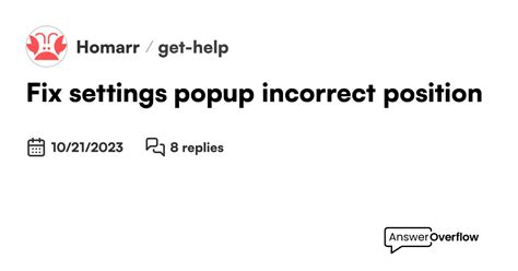 Fix Settings Popup Incorrect Position Homarr