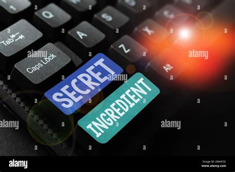 Writing Displaying Text Secret Ingredient Conceptual Photo Special Technique Or Materials Used