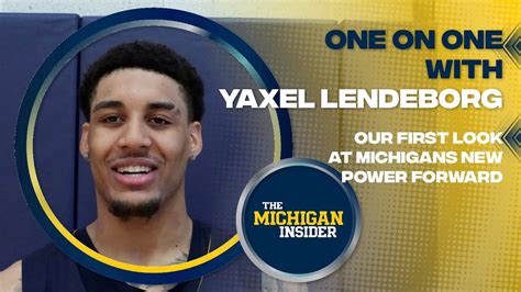 Michigan Basketball Post Practice Interview 1 On 1 With Yaxel Lendeborg Interview Youtube