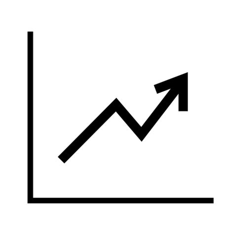 Free Download Data Analytics Ascending Line Chart Icon Webfont Interface Fontsaddict