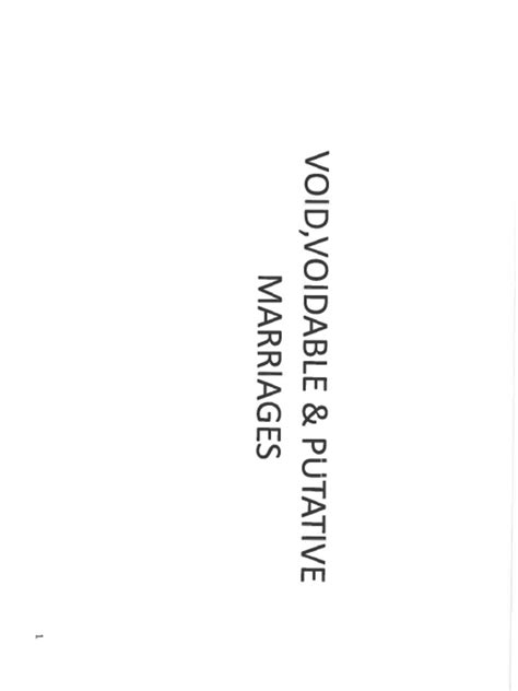 D Lamb Lec Slides On Void Voidable And Putative Marriages Pdf