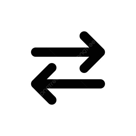 Two Arrows Black Glyph Ui Icon Dark Ux User Interface Vector Dark Ux