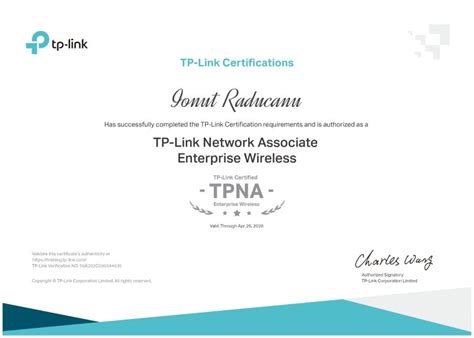Tp Link Network Associate Enterprise Wireless Certification Ionut Raducanu
