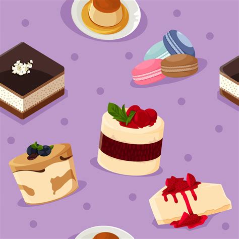 Cute Dessert Cake 10501537 Vector Art At Vecteezy