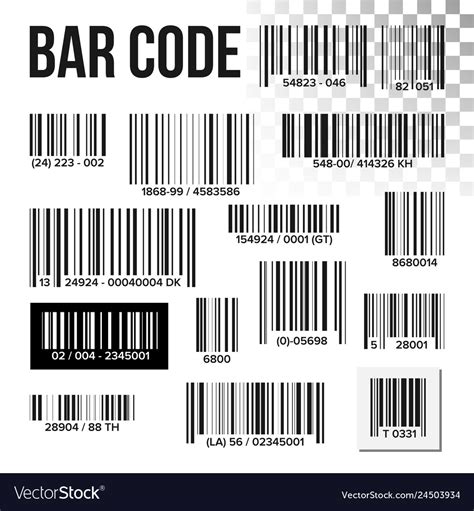 Bar Code Set Price Scan Product Label Royalty Free Vector