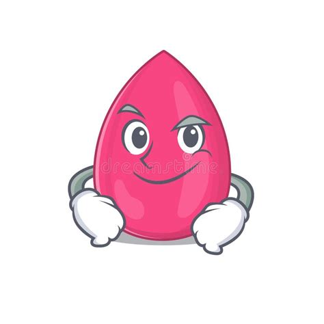 A Cute Caricature Picture Of Makeup Sponge Having Confident Gesture