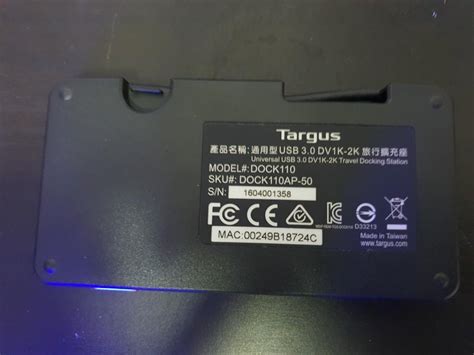 Targus Dock 110 Usb Ethernet Vga Hdmi Computers And Tech Parts And Accessories Networking On