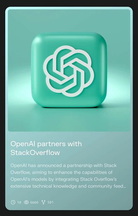 Openai And Stack Overflow Partner Saurabh Batav Posted On The Topic