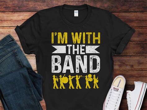 Im With The Band T Shirt Funny Marching Band Tee T For Music