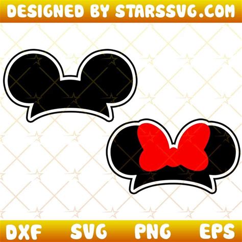 Mickey And Minnie Ears Svg Mickey Mouse Ears Svg Perfect Minne Ears